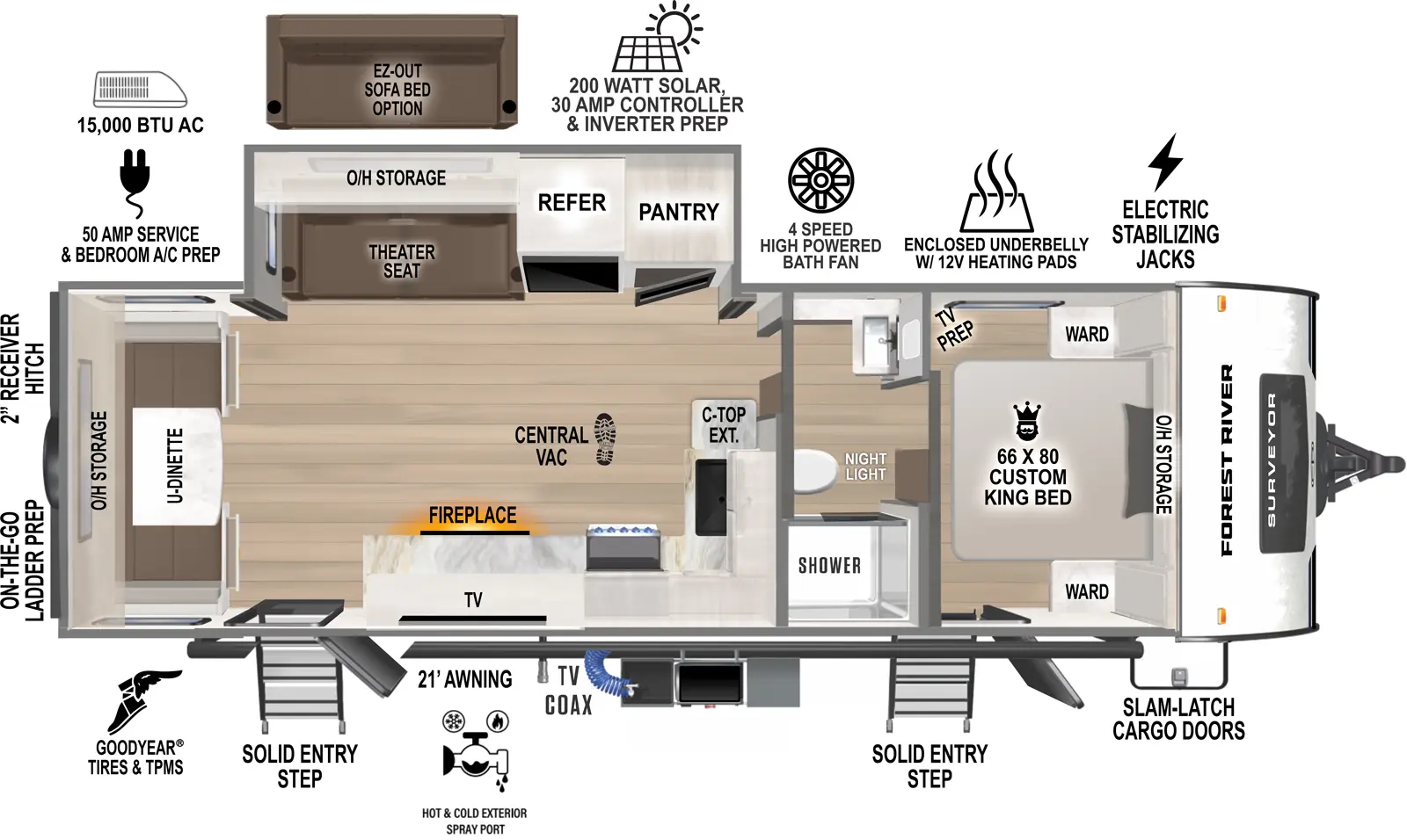 2026 Grand Surveyor 253RLS Floorplan - Forest River RV