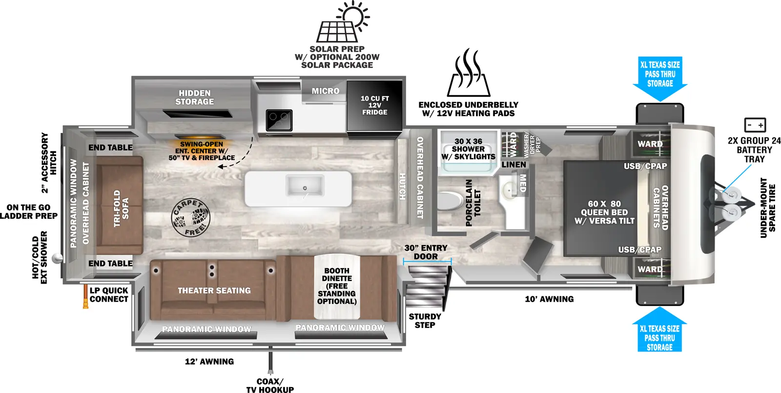 Heritage Glen Travel Trailers Floorplans - Forest River RV