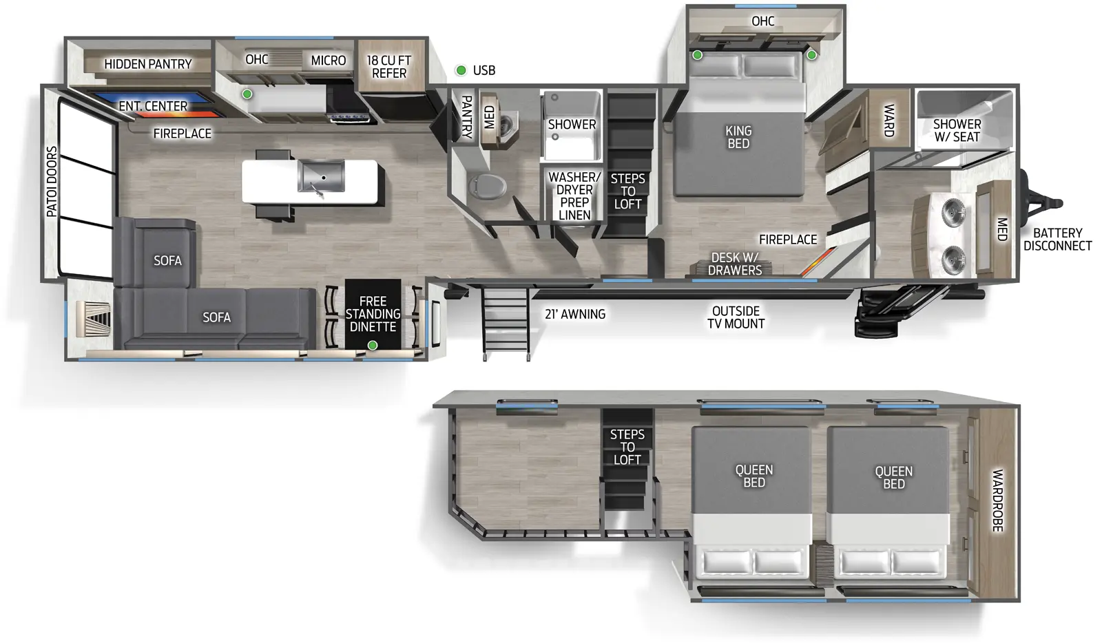 2026 Cherokee Timberwolf 39JM Floorplan - Forest River RV