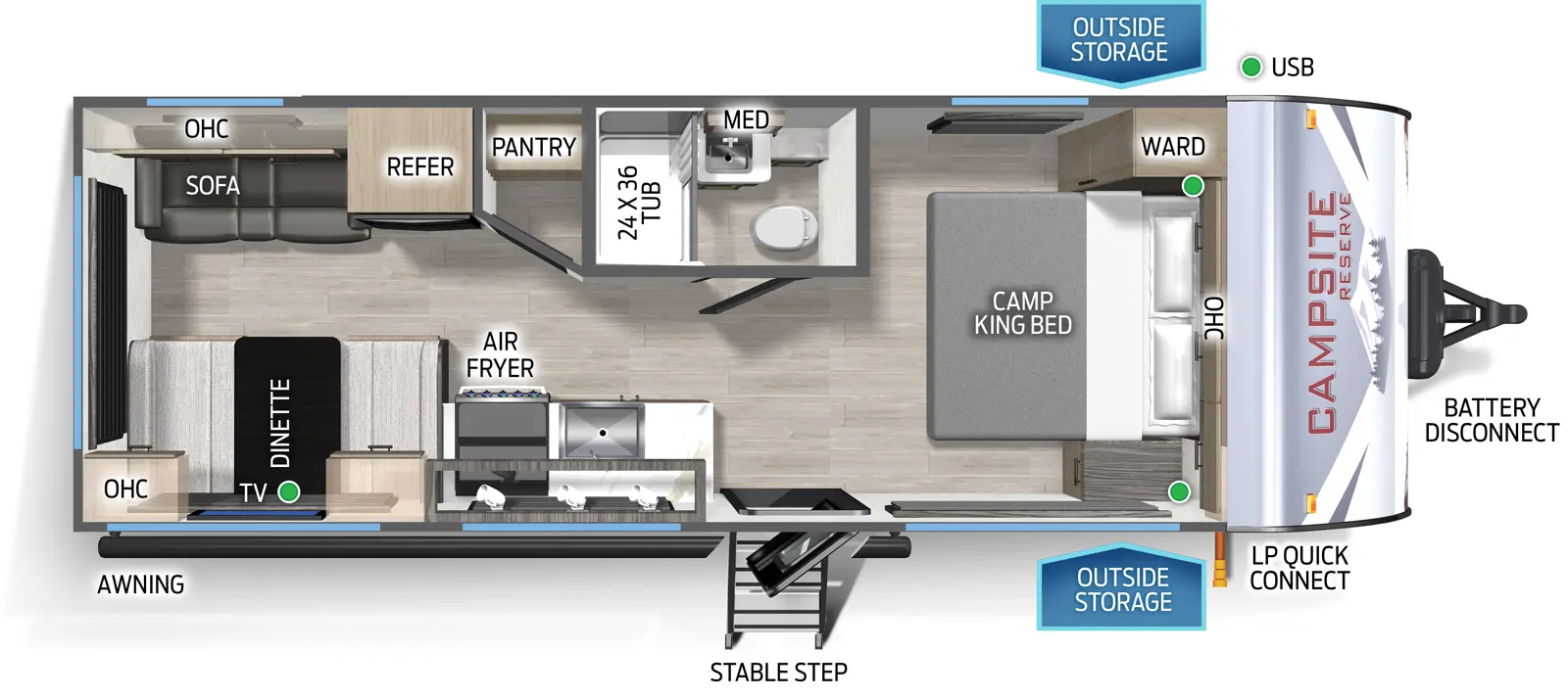 Campsite Reserve Floorplans - Forest River RV