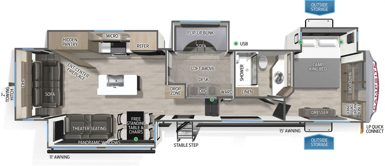 Campsite Elite Floorplans - Forest River RV