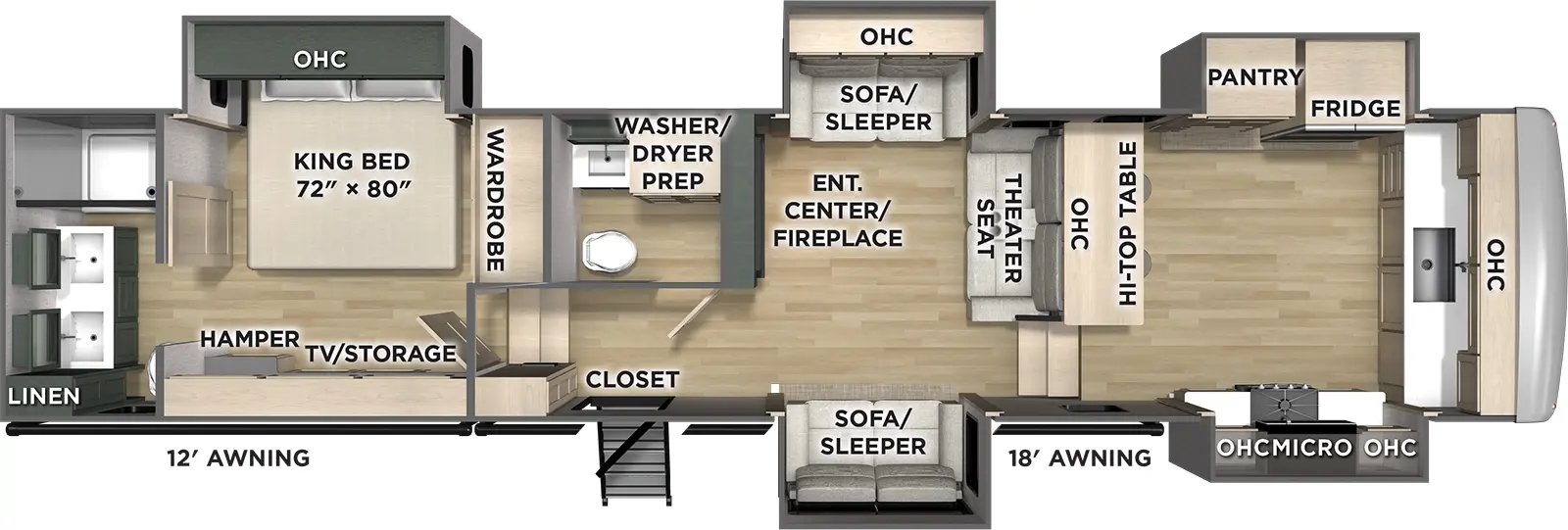 2026 Columbus 388FKH Floorplan - Forest River RV