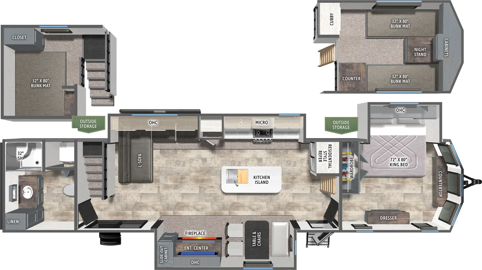 2026 Puma Vista 420LFT Floorplan - Forest River RV