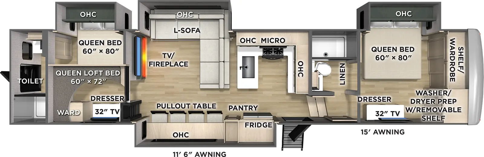 2026 Puma Mesa 377DS Floorplan - Forest River RV