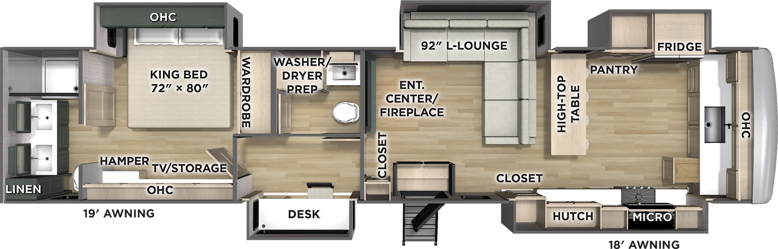 2026 Puma Grand Mesa 395FKL Floorplan - Forest River RV